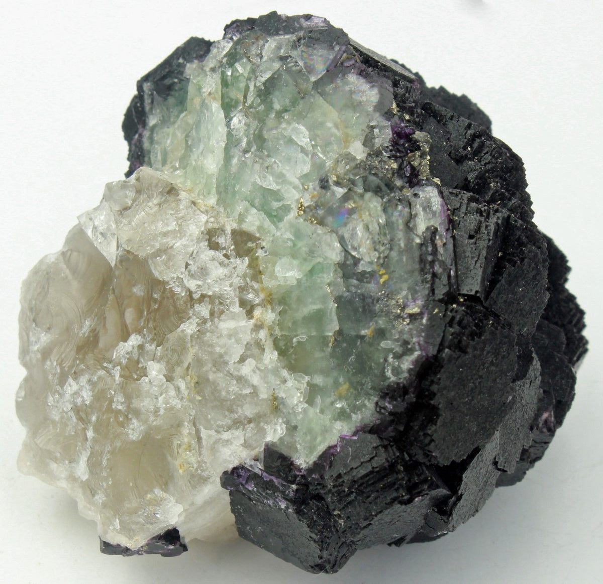 Fluorite with Quartz, Kazakhstan, Cabinet-Sized Specimen - Classic Mineral